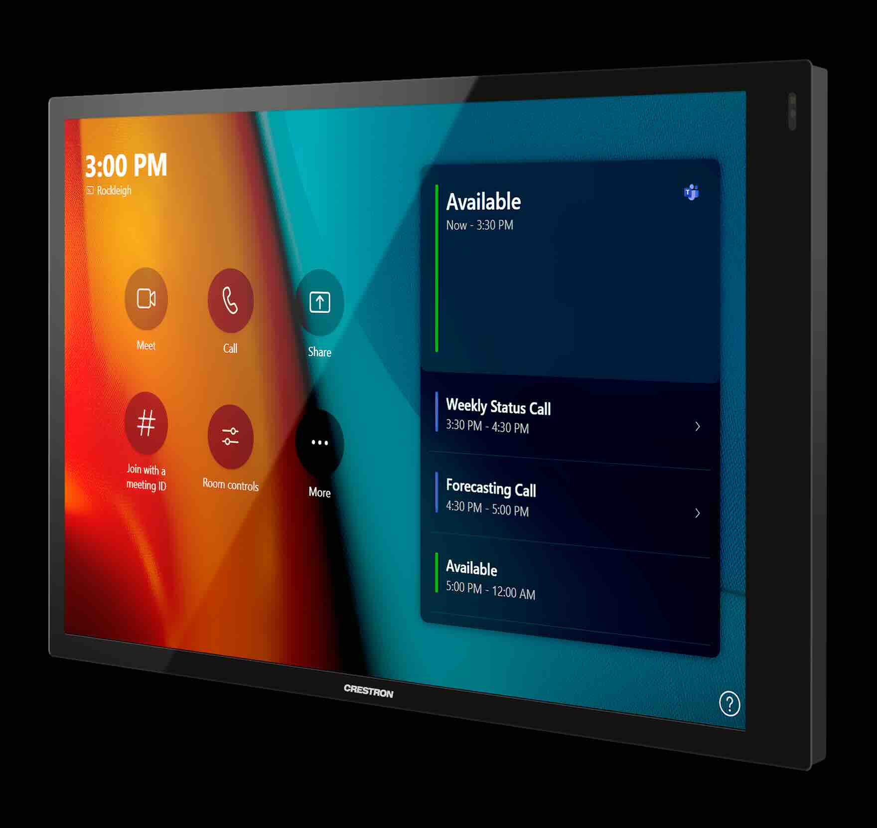 Crestron TSW-1070-B-S; smarte AV-Steuerung für Konferenzräume